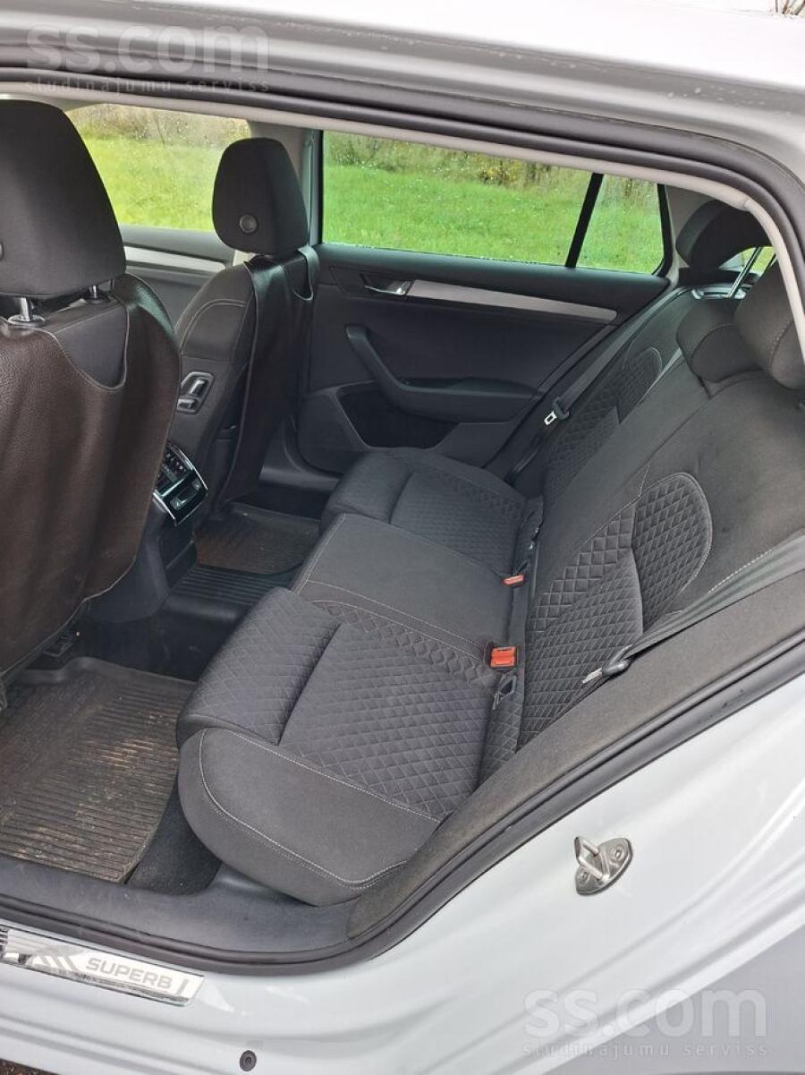 White Skoda SuperB 2019 in Daugavpils, with an engine capacity of 2.00 L and mileage of 193 thousand km for 11300 €, photo 7 on AUTOMOTO.COM.LV