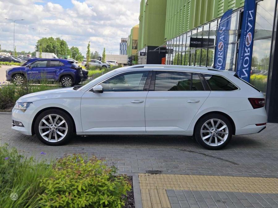 White Skoda SuperB 2019 in Vilnius, with an engine capacity of 1.97 L and mileage of 184 thousand km for 12699 €, photo 9 on AUTOMOTO.COM.LV