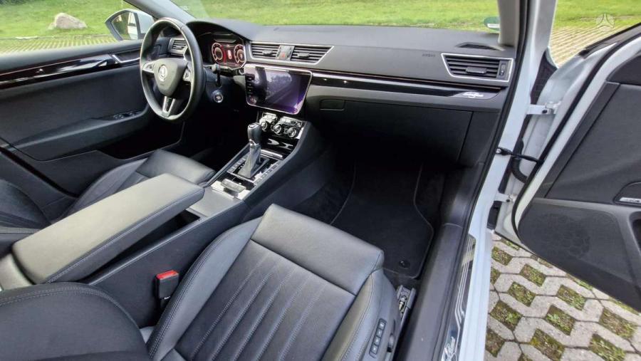 White Skoda SuperB 2019 in Vilnius, with an engine capacity of 2.00 L and mileage of 260 thousand km for 15800 €, photo 20 on AUTOMOTO.COM.LV