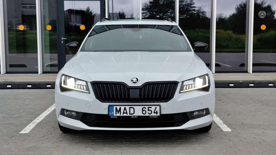 White Skoda SuperB 2019 in Vilnius, with an engine capacity of 1.97 L and mileage of 323 thousand km for 12500 €, photo 4 on AUTOMOTO.COM.LV