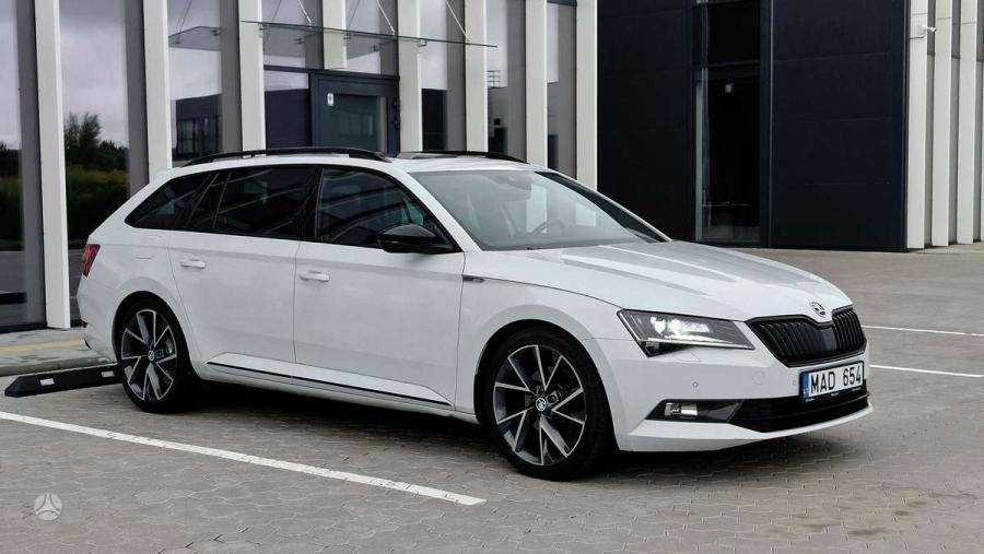 White Skoda SuperB 2019 in Vilnius, with an engine capacity of 1.97 L and mileage of 323 thousand km for 12500 €, photo 8 on AUTOMOTO.COM.LV