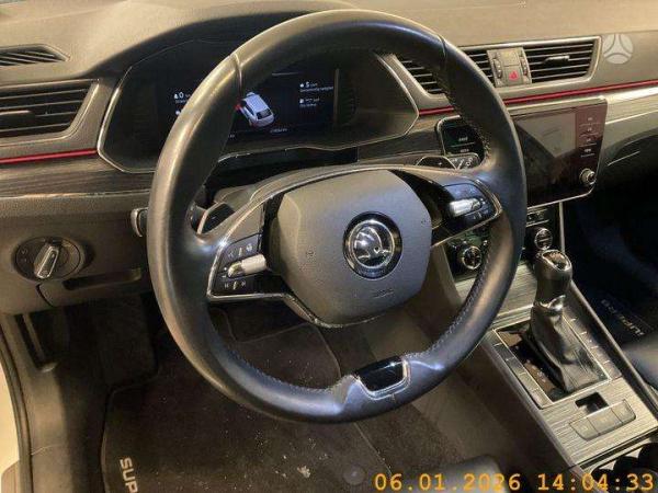 White Skoda SuperB 2021 in Vilnius, with an engine capacity of 1.97 L and mileage of 279 thousand km for 15990 €, photo 5 on AUTOMOTO.COM.LV