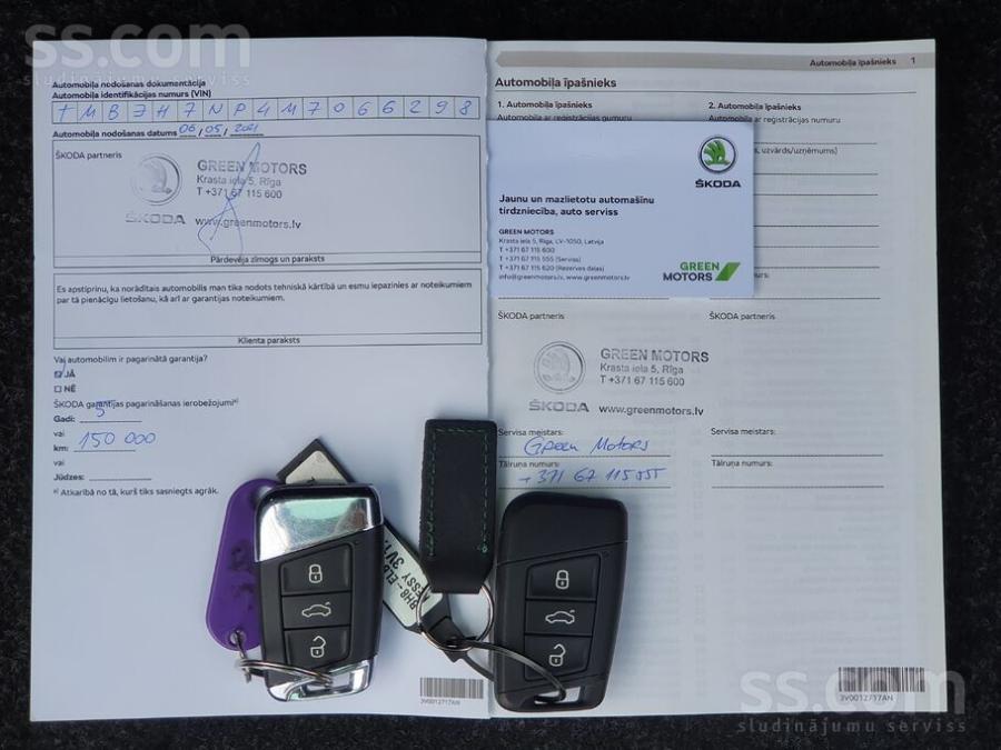White Skoda SuperB 2021 in Riga, with an engine capacity of 2.00 L and mileage of 180 thousand km for 18500 €, photo 36 on AUTOMOTO.COM.LV
