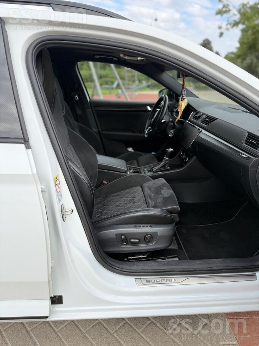 White Skoda SuperB 2021 in Bauska, with an engine capacity of 1.40 L and mileage of 153 thousand km for 21900 €, photo 13 on AUTOMOTO.COM.LV