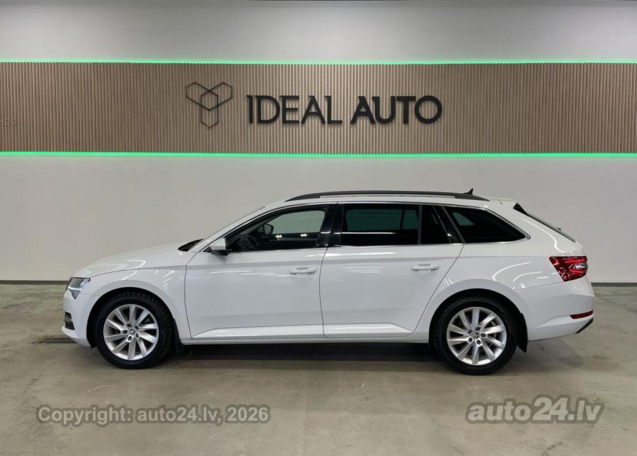 White Skoda SuperB 2022 in Tallinn, with an engine capacity of 1.50 L and mileage of 129 thousand km for 20990 €, photo 2 on AUTOMOTO.COM.LV