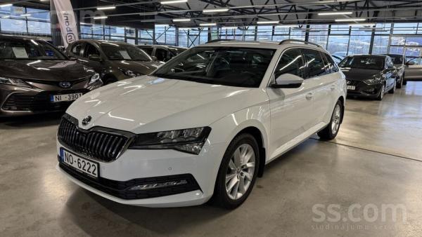 White Skoda SuperB 2023 in Riga, with an engine capacity of 1.50 L and mileage of 48 thousand km for 25400 €, photo 1 on AUTOMOTO.COM.LV