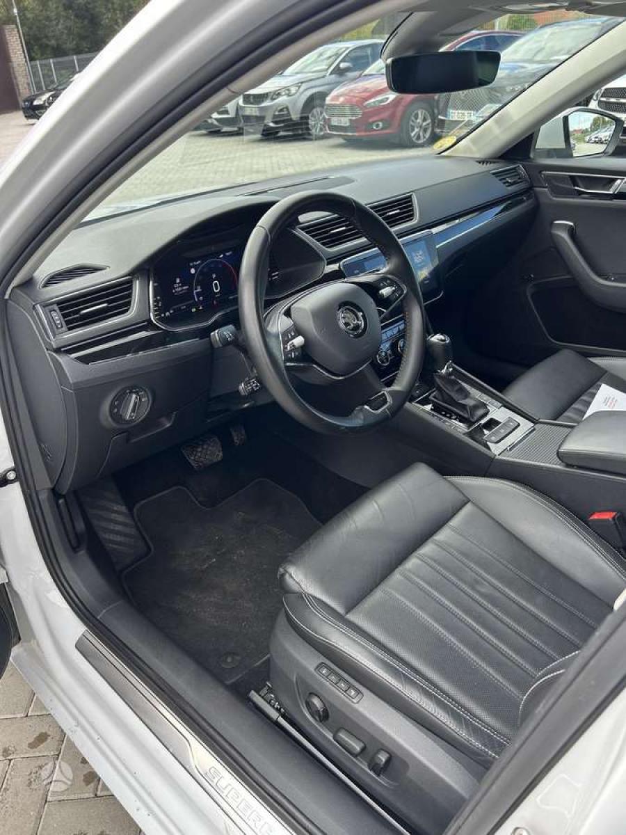 White Skoda SuperB 2023 in Taurage, with an engine capacity of 1.97 L and mileage of 274 thousand km for 16800 €, photo 17 on AUTOMOTO.COM.LV
