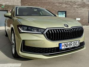 Dzeltens Skoda SuperB 2024 Viļņa, ar dzinēja tilpumu 1.50 L un nobraukumu 14 tūkst. km par 37000 €, foto  vietnē AUTOMOTO.COM.LV