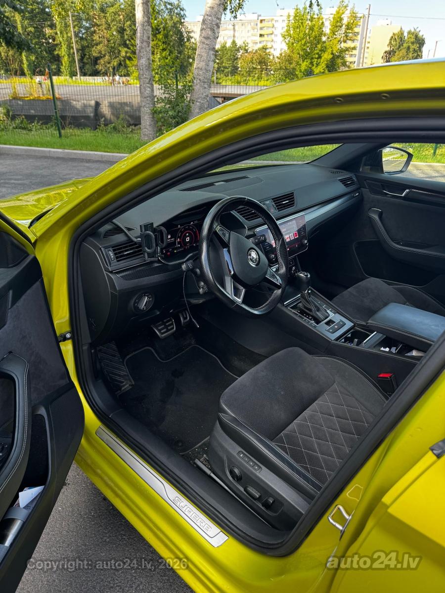 Yellow Skoda SuperB 2020 in Tallinn, with an engine capacity of 1.50 L and mileage of 102 thousand km for 23900 €, photo 4 on AUTOMOTO.COM.LV