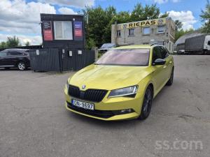 Yellow Skoda SuperB 2019 in Riga, with an engine capacity of 1.50 L and mileage of 91 thousand km for 19190 €, photo  on AUTOMOTO.COM.LV