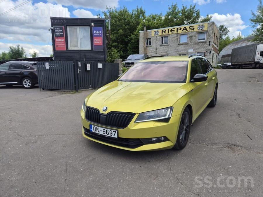 Yellow Skoda SuperB 2019 in Riga, with an engine capacity of 1.50 L and mileage of 91 thousand km for 19190 €, photo 1 on AUTOMOTO.COM.LV