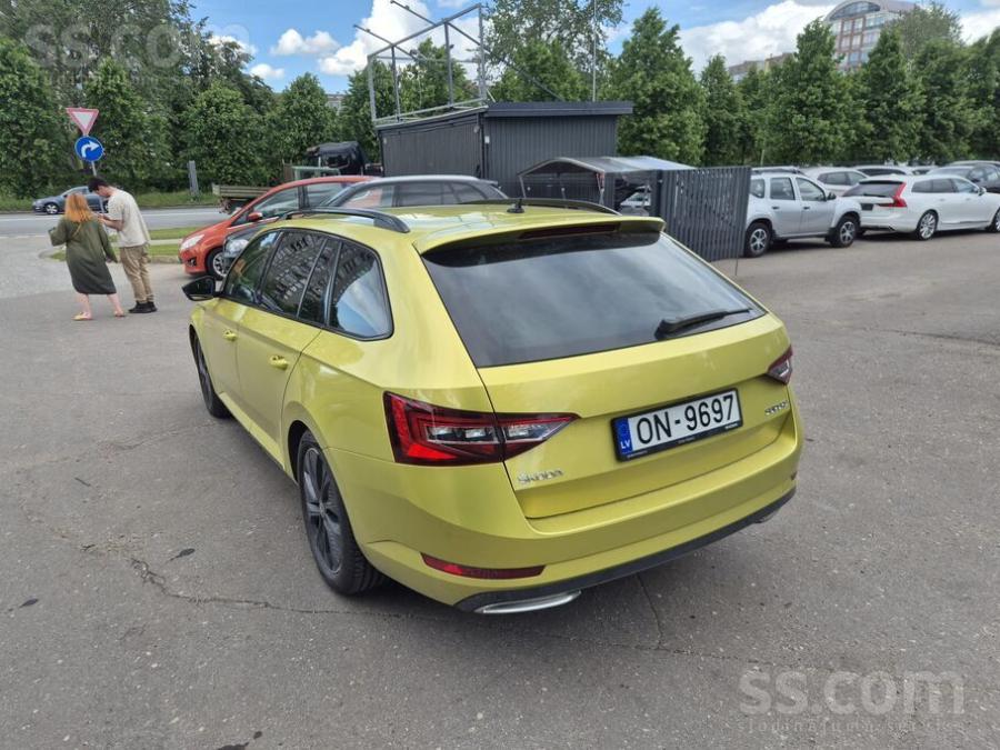 Yellow Skoda SuperB 2019 in Riga, with an engine capacity of 1.50 L and mileage of 91 thousand km for 19190 €, photo 9 on AUTOMOTO.COM.LV