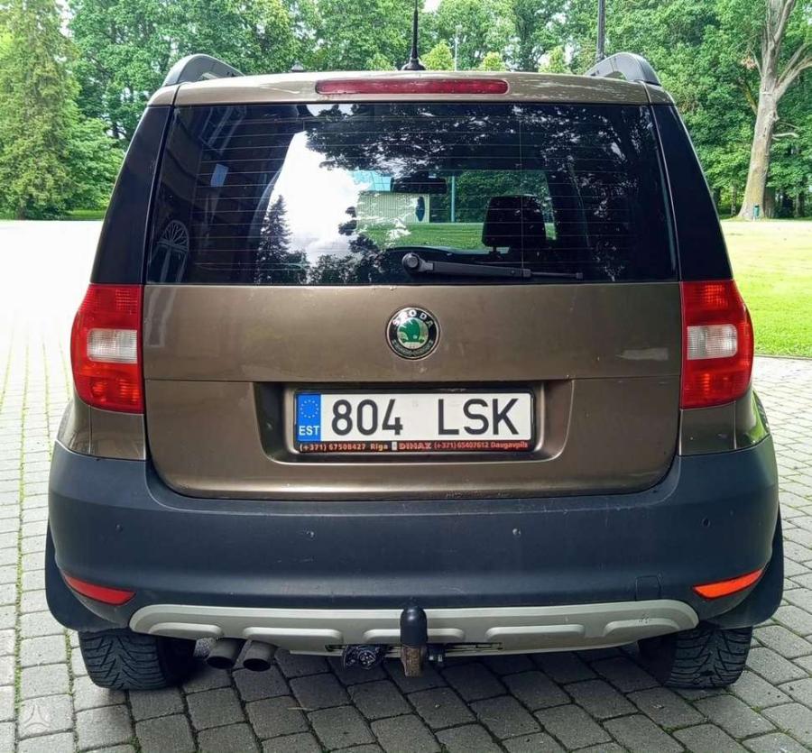 Brūns Skoda Yeti 2010 Valga, ar dzinēja tilpumu 1.97 L un nobraukumu 442 tūkst. km par 3700 €, foto 6 vietnē AUTOMOTO.COM.LV