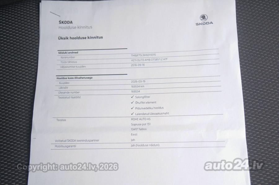 Pelēks Skoda Yeti 2016 Tallina, ar dzinēja tilpumu 1.20 L un nobraukumu 170 tūkst. km par 7990 €, foto 14 vietnē AUTOMOTO.COM.LV