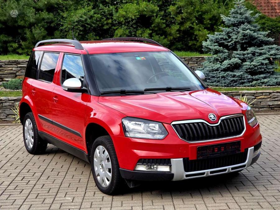 Red Skoda Yeti 2014 in Kedainiai, with an engine capacity of 1.97 L and mileage of 286 thousand km for 7750 €, photo 15 on AUTOMOTO.COM.LV
