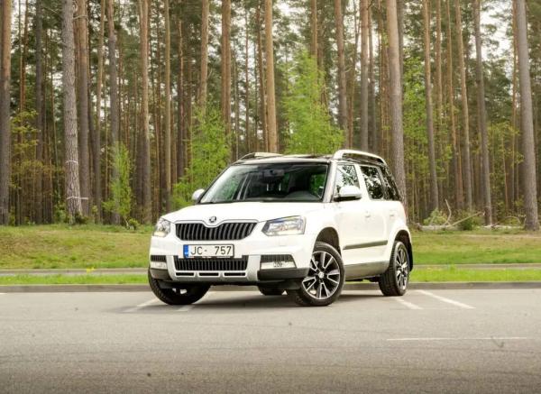 White Skoda Yeti 2014 in Riga, with an engine capacity of 1.40 L and mileage of 162 thousand km for 5590 €, photo 1 on AUTOMOTO.COM.LV
