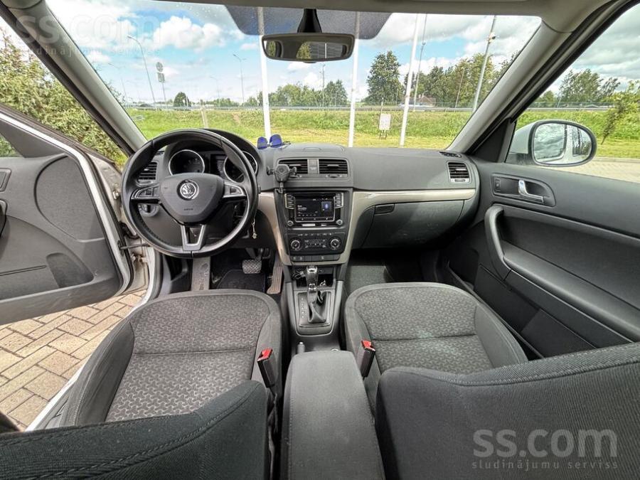 White Skoda Yeti 2016 in Jurmala, with an engine capacity of 1.40 L and mileage of 275 thousand km for 6000 €, photo 12 on AUTOMOTO.COM.LV