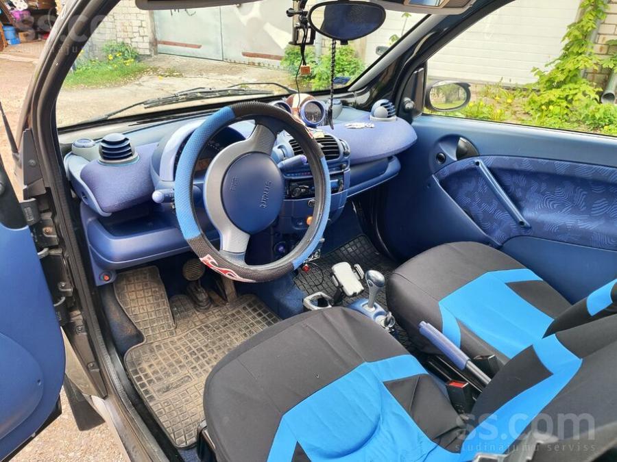 Melns Smart Fortwo 2000 Rēzekne, ar dzinēja tilpumu 0.80 L un nobraukumu 225 tūkst. km par 1000 €, foto 1 vietnē AUTOMOTO.COM.LV