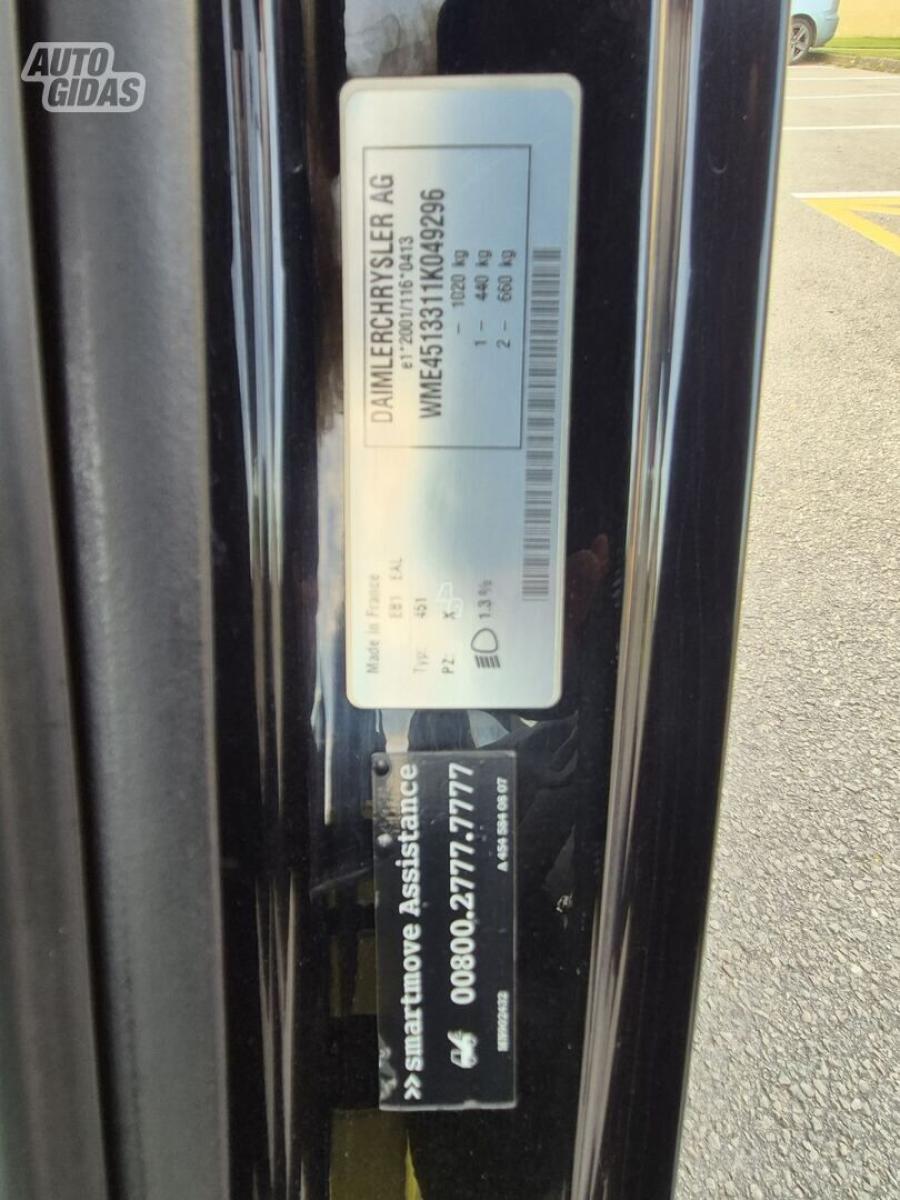 Smart Fortwo 2007 in Kaunas, with an engine capacity of 1.00 L and mileage of 137 thousand km for 2499 €, photo 17 on AUTOMOTO.COM.LV