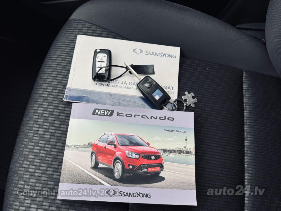 Black SsangYong Korando 2016 in Tallinn, with an engine capacity of 2.00 L and mileage of 89 thousand km for 6500 €, photo 25 on AUTOMOTO.COM.LV