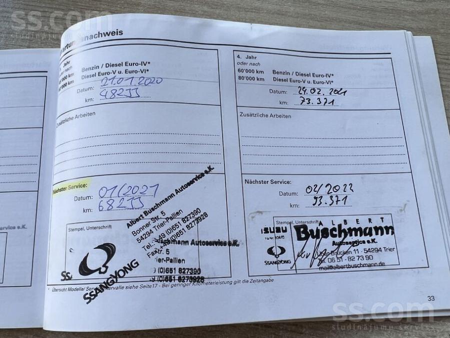 Серый Cанг Йонг Корандо 2017 в Лимбажи, объемом двигателя 2.20 л и пробегом 179 тыс. км за 6550 €, фото 27 на AUTOMOTO.COM.LV