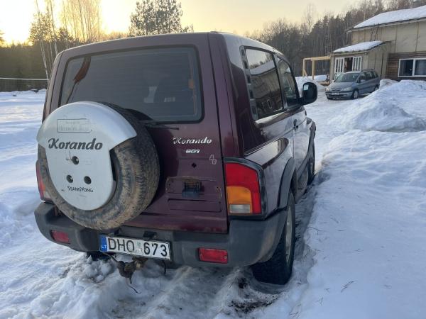 Sarkans SsangYong Korando 1998 Ignalina, ar dzinēja tilpumu 2.30 L un nobraukumu 300 tūkst. km par 1200 €, foto 4 vietnē AUTOMOTO.COM.LV