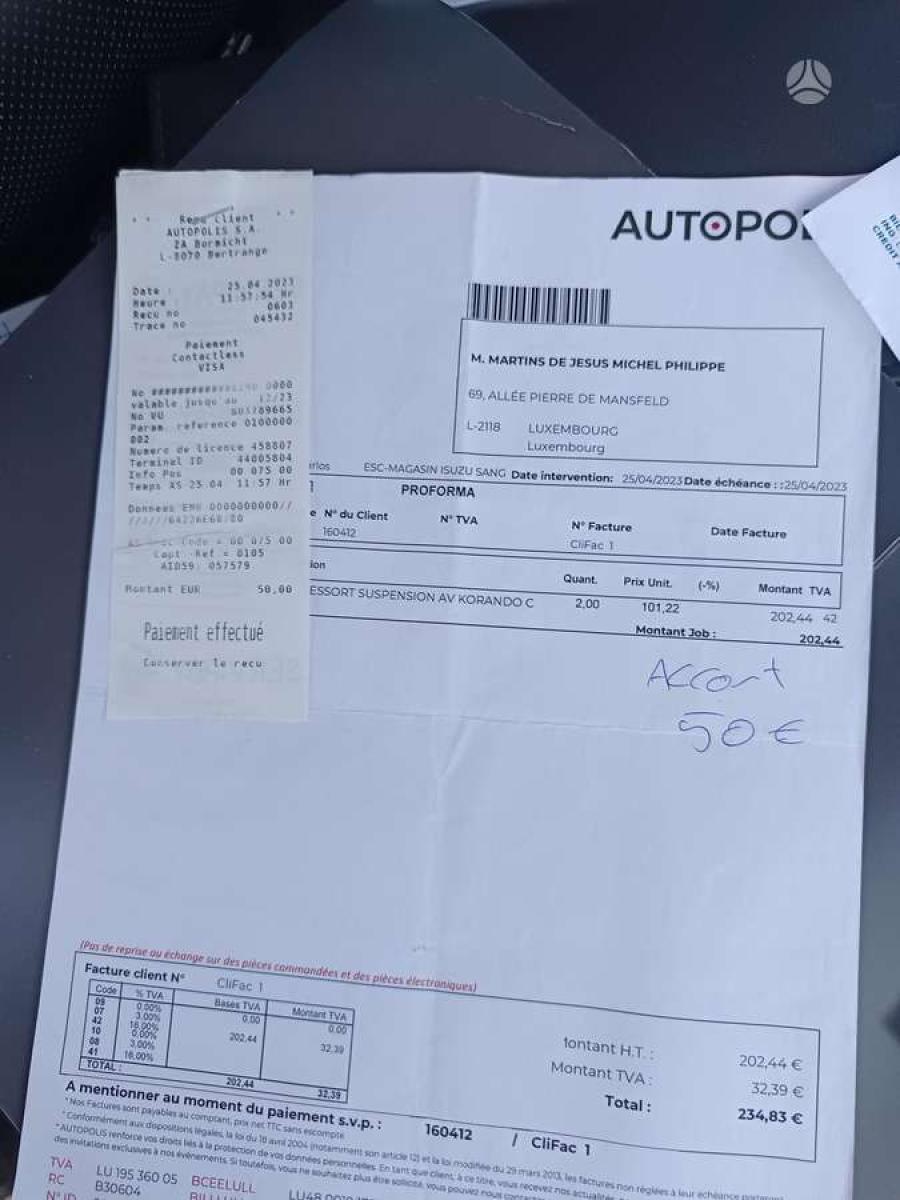 Sarkans SsangYong Korando 2016 Marijampole, ar dzinēja tilpumu 2.16 L un nobraukumu 130 tūkst. km par 4799 €, foto 33 vietnē AUTOMOTO.COM.LV