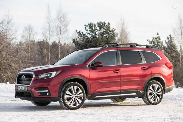 Red Subaru Ascent 2020 in Klaipeda, with an engine capacity of 2.40 L and mileage of 59 thousand km for 26500 €, photo 1 on AUTOMOTO.COM.LV