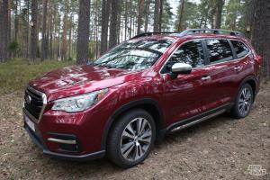 Red Subaru Ascent 2020 in Kaunas, with an engine capacity of 2.40 L and mileage of 96 thousand km for 22400 €, photo 4 on AUTOMOTO.COM.LV