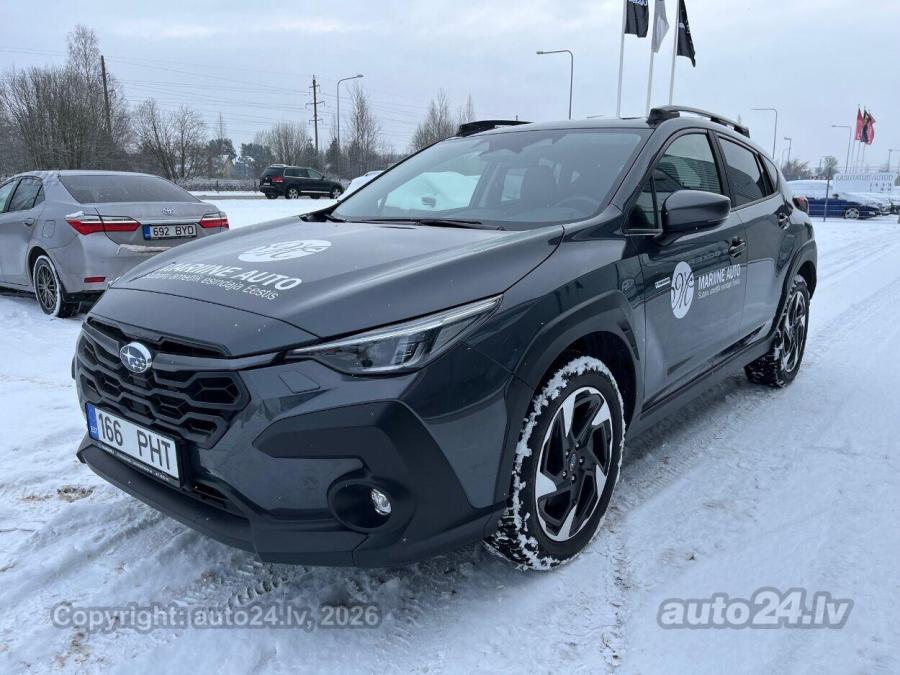 Grey Subaru Crosstrek 2025 in Tartu, with an engine capacity of 2.00 L and mileage of 17 thousand km for 33900 €, photo 1 on AUTOMOTO.COM.LV