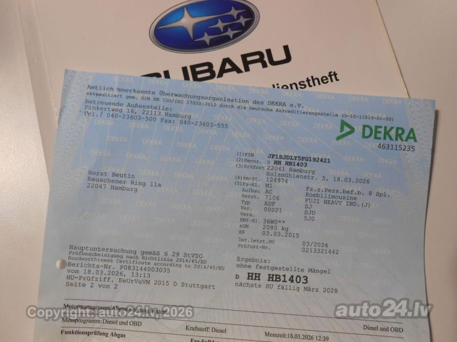 Черный Субару Форестер 2015 в Вильянди, объемом двигателя 2.00 л и пробегом 128 тыс. км за 10990 €, фото 20 на AUTOMOTO.COM.LV