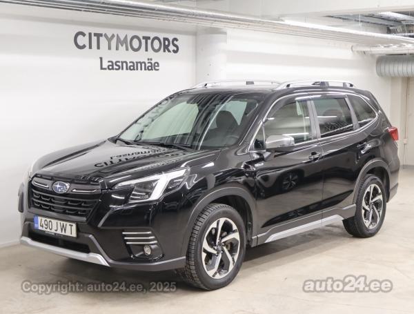 Black Subaru Forester 2023 in Tallinn, with an engine capacity of 2.00 L and mileage of 59 thousand km for 27490 €, photo 1 on AUTOMOTO.COM.LV