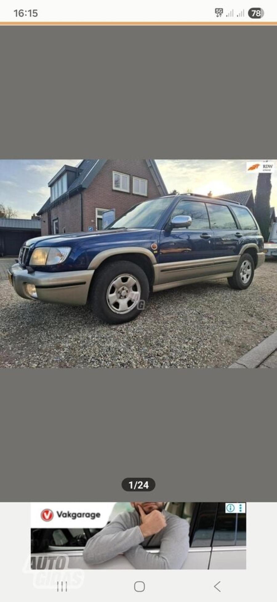 Zils Subaru Forester 2000 Utena, ar dzinēja tilpumu 2.00 L un nobraukumu 230 tūkst. km par 2950 €, foto 1 vietnē AUTOMOTO.COM.LV