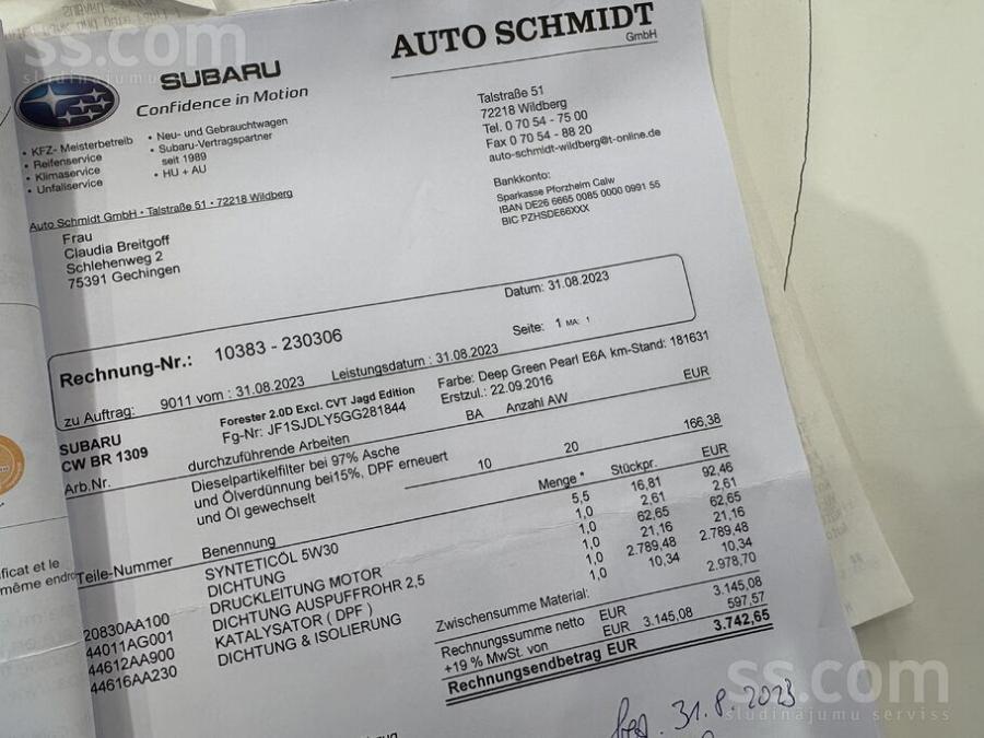 Zaļš Subaru Forester 2016 Rīga, ar dzinēja tilpumu 2.00 L un nobraukumu 248 tūkst. km par 11500 €, foto 31 vietnē AUTOMOTO.COM.LV