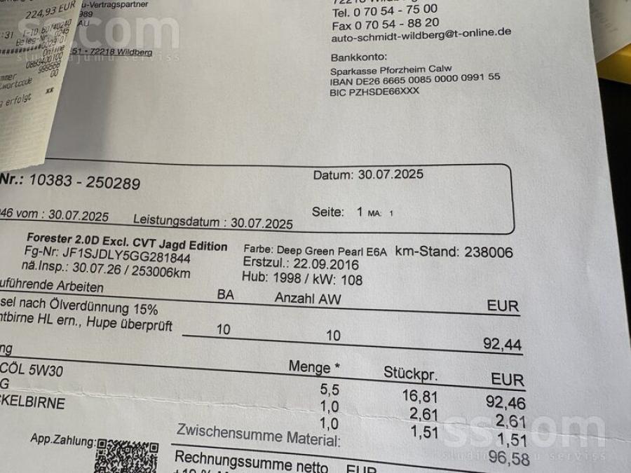 Zaļš Subaru Forester 2016 Rīga, ar dzinēja tilpumu 2.00 L un nobraukumu 248 tūkst. km par 11500 €, foto 36 vietnē AUTOMOTO.COM.LV