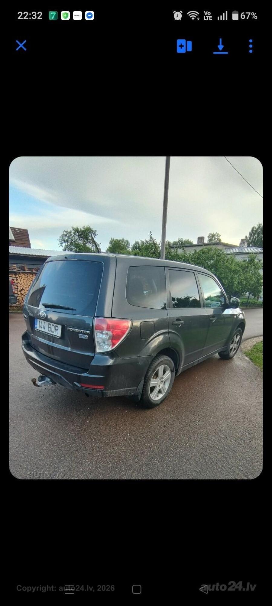 Pelēks Subaru Forester 2011 Tallina, ar dzinēja tilpumu 2.00 L un nobraukumu 308 tūkst. km par 2100 €, foto 1 vietnē AUTOMOTO.COM.LV