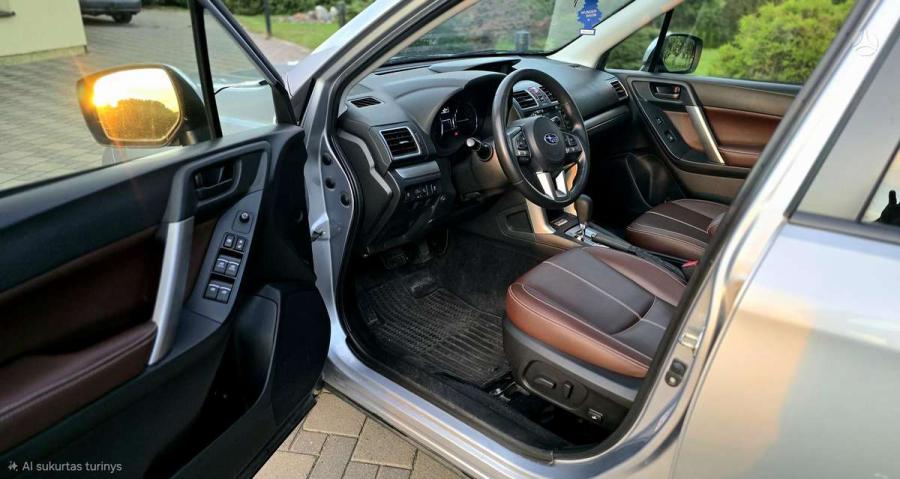 Grey Subaru Forester 2017 in Siauliai, with an engine capacity of 2.50 L and mileage of 240 thousand km for 9750 €, photo 12 on AUTOMOTO.COM.LV