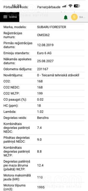 Pelēks Subaru Forester 2019 Rīga, ar dzinēja tilpumu 2.00 L un nobraukumu 260 tūkst. km par 13500 €, foto 32 vietnē AUTOMOTO.COM.LV