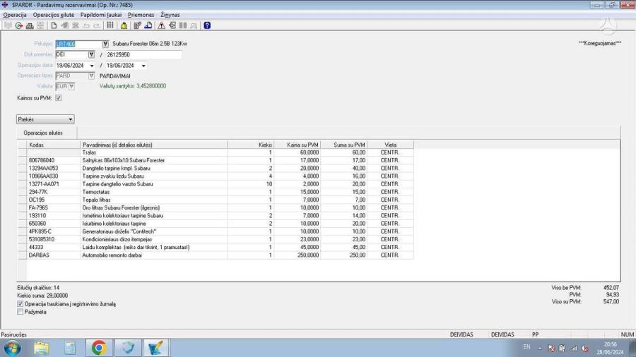 Sarkans Subaru Forester 2003 Kauņa, ar dzinēja tilpumu 2.50 L un nobraukumu 372 tūkst. km par 2600 €, foto 11 vietnē AUTOMOTO.COM.LV