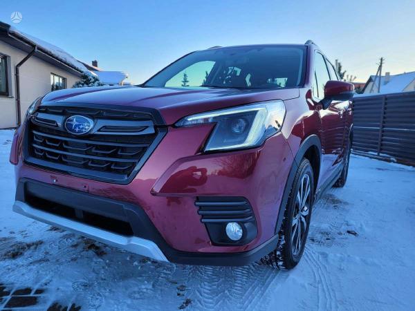 Red Subaru Forester 2022 in Panevezys, with an engine capacity of 2.50 L and mileage of 49 thousand km for 20900 €, photo 3 on AUTOMOTO.COM.LV
