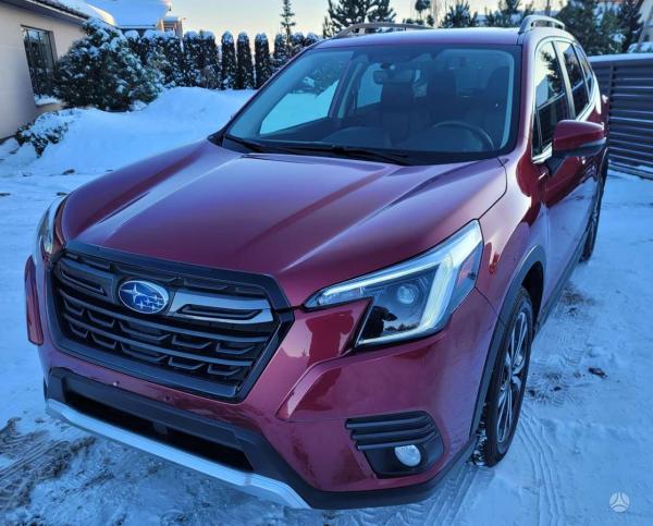 Red Subaru Forester 2022 in Panevezys, with an engine capacity of 2.50 L and mileage of 49 thousand km for 20900 €, photo 4 on AUTOMOTO.COM.LV