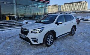 White Subaru Forester 2021 in Vilnius, with an engine capacity of 2.00 L and mileage of 103 thousand km for 23390 €, photo  on AUTOMOTO.COM.LV