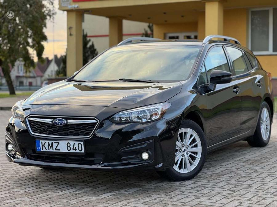 Black Subaru Impreza 2017 in Kaisiadorys, with an engine capacity of 2.00 L and mileage of 63 thousand km for 7999 €, photo 1 on AUTOMOTO.COM.LV
