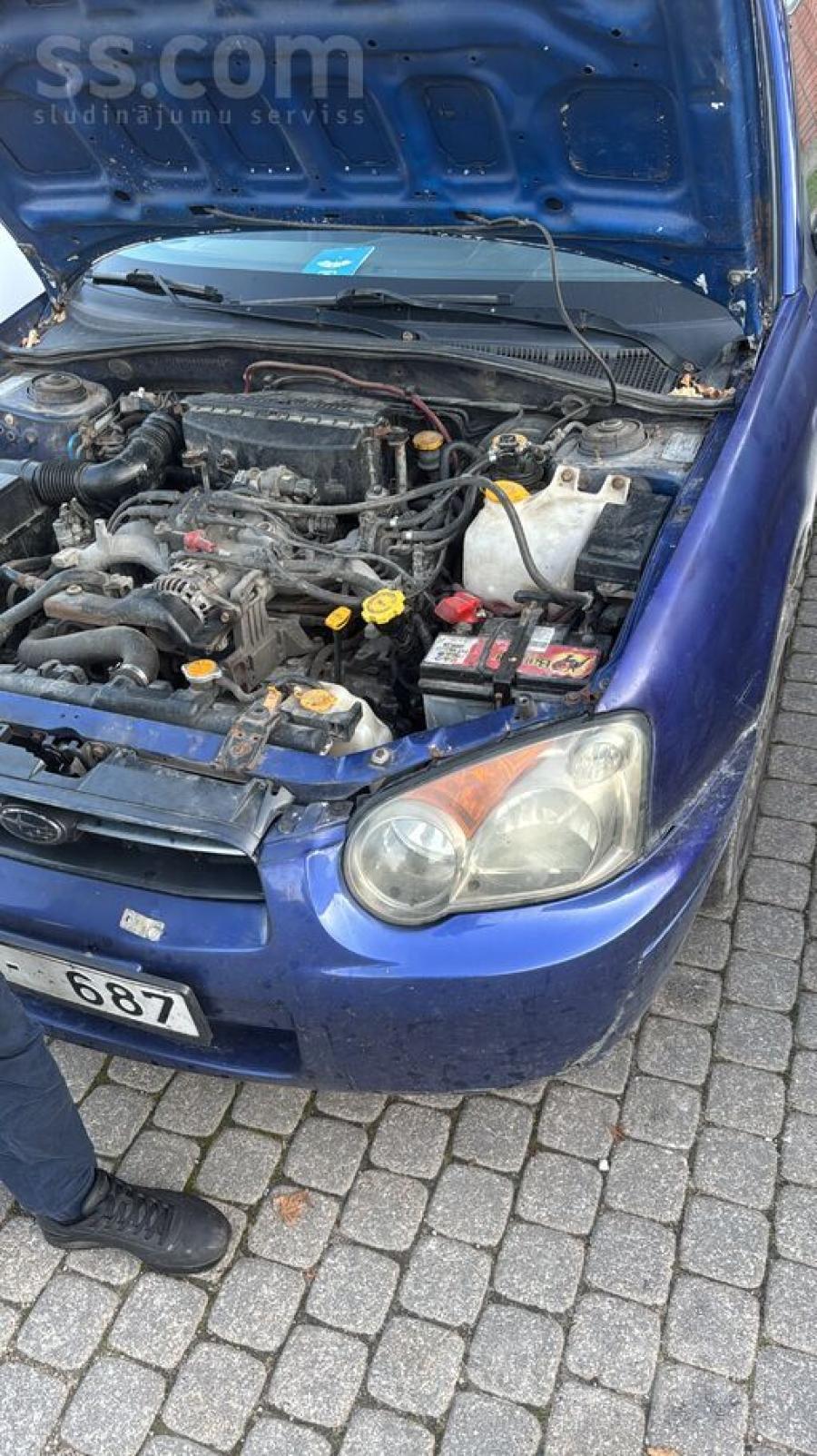 Blue Subaru Impreza 2003 in Valmiera, with an engine capacity of 2.00 L and mileage of 370 thousand km for 2500 €, photo 1 on AUTOMOTO.COM.LV