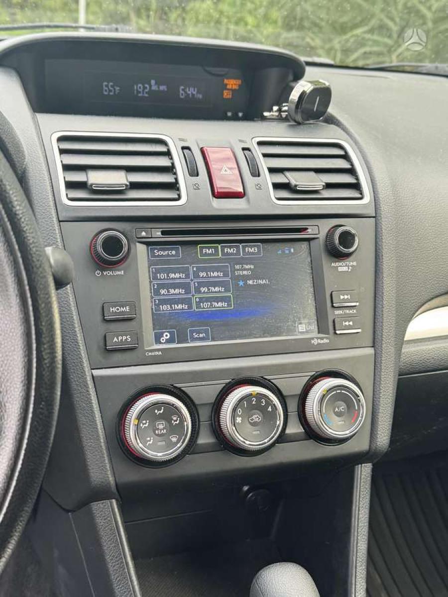 Grey Subaru Impreza 2016 in Vilnius, with an engine capacity of 2.00 L and mileage of 90 thousand km for 7750 €, photo 13 on AUTOMOTO.COM.LV