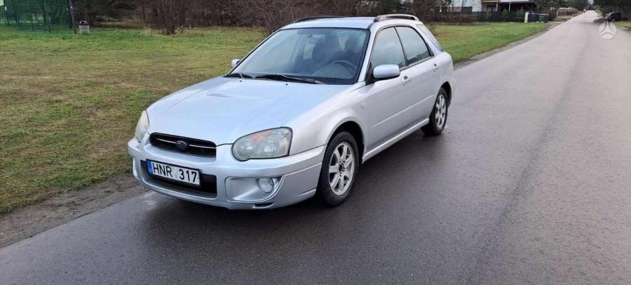 Grey Subaru Impreza 2003 in Vilnius, with an engine capacity of 1.99 L and mileage of 309 thousand km for 2500 €, photo 1 on AUTOMOTO.COM.LV