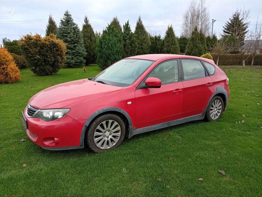 Red Subaru Impreza 2008 in Pasvalys, with an engine capacity of 1.99 L and mileage of 343 thousand km for 1750 €, photo 1 on AUTOMOTO.COM.LV