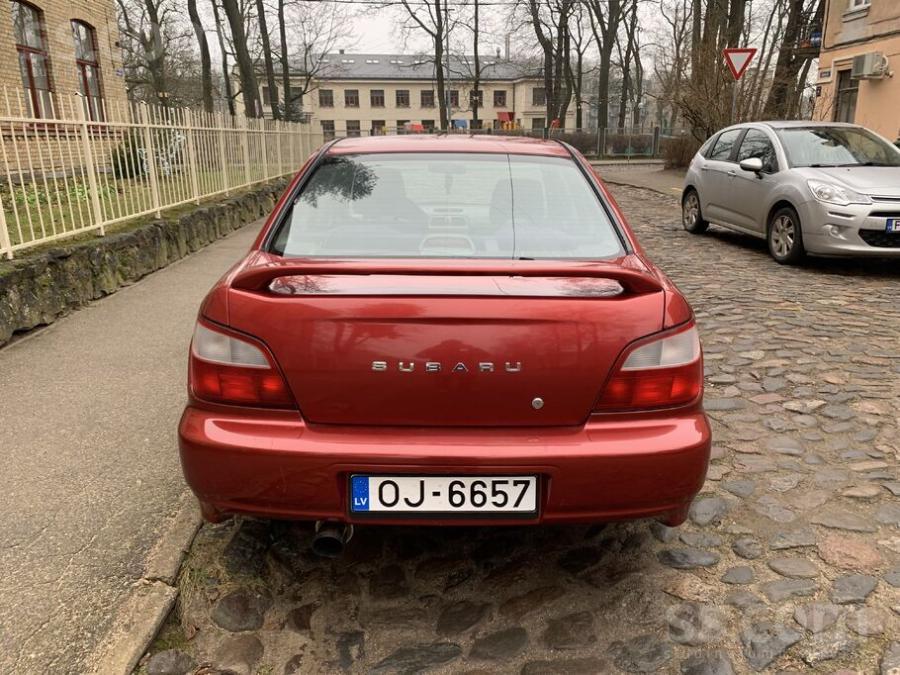 Red Subaru Impreza 2001 in Riga, with an engine capacity of 2.00 L and mileage of 277 thousand km for 3500 €, photo 7 on AUTOMOTO.COM.LV
