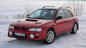 Red Subaru Impreza 1996 in Riga, with an engine capacity of 2.00 L and mileage of 342 thousand km for 9500 €, photo  on AUTOMOTO.COM.LV