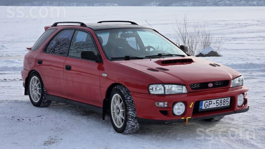 Sarkans Subaru Impreza 1996 Rīga, ar dzinēja tilpumu 2.00 L un nobraukumu 342 tūkst. km par 9500 €, foto 2 vietnē AUTOMOTO.COM.LV